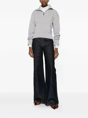 Victoria Beckham Half-zip High Neck Sweater