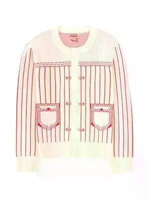 Kenzo Striped Cardigan With Pockets