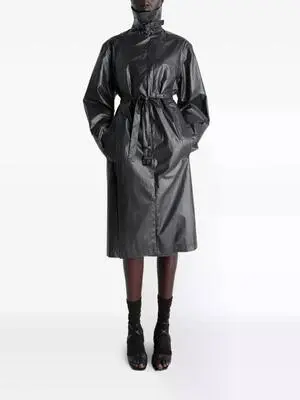 LEMAIRE Belted Collar Wrap Coat - Black
