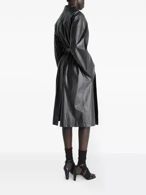 LEMAIRE Belted Collar Wrap Coat - Black