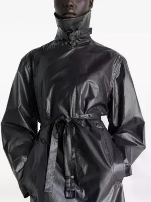 LEMAIRE Belted Collar Wrap Coat - Black