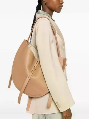 MINOBOSSI Liz Leather Shoulder Bag - Neutrals