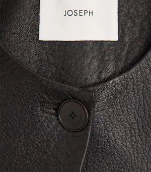 JOSEPH Grained Leather Barbs Jacket