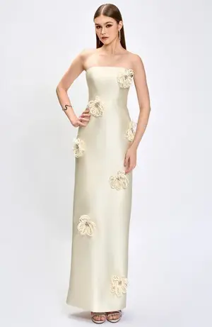 BARIANO Kezia 3d Floral Maxi Gown
