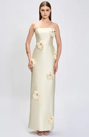 BARIANO Kezia 3d Floral Maxi Gown