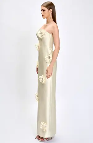 BARIANO Kezia 3d Floral Maxi Gown