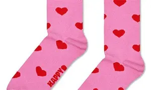 Happy Socks Heart Cotton Blend Crew Socks
