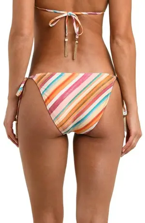 L'Agence Britt Watercolor Ring Side Tie Bikini Bottoms
