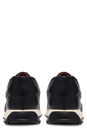 Clarks Radwell Leather Lace-up Sneakers - Black Leather