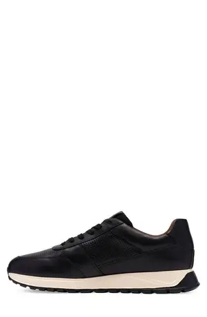 Clarks Radwell Leather Lace-up Sneakers - Black Leather