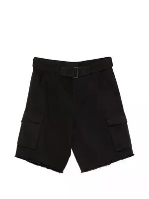 LANEUS Belted Pocket Cargo Shorts