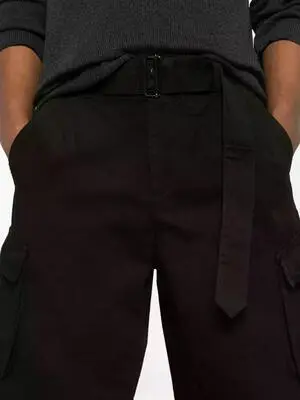 LANEUS Belted Pocket Cargo Shorts
