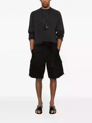 LANEUS Crew-neck Long-sleeve Sweater