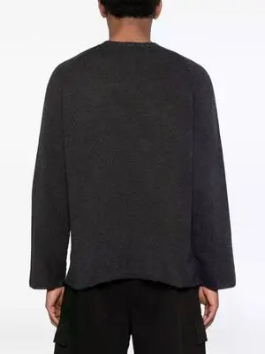 LANEUS Crew-neck Long-sleeve Sweater