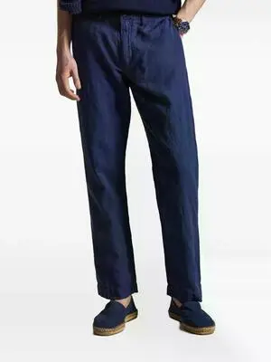 Polo Ralph Lauren Embroidered-logo Trousers - Blue