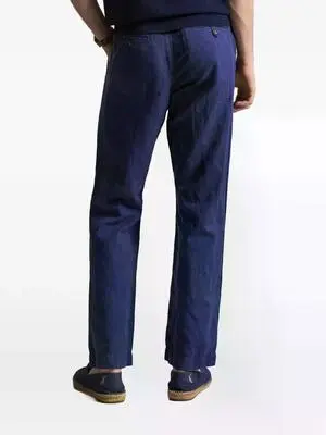 Polo Ralph Lauren Embroidered-logo Trousers - Blue
