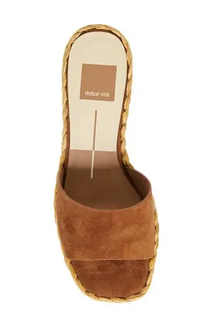 Dolce Vita Dixi Suede Slide Sandal - Brown Suede