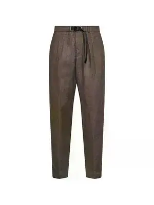 WHITE SAND Belted Trousers - Brown