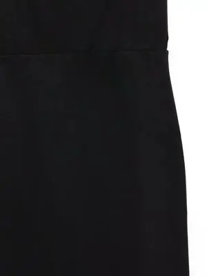 Soeur Asymmetrical Neckline Slit Dress - Black