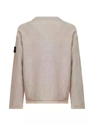 Stone Island Ribbed Crew-neck Long-sleeve Sweater - Neutrals