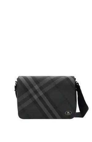 Burberry Grid Messenger Bag - Charcoal Grey
