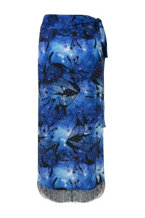 JE TE VEUX Galaxy Printed Wrap Pareo