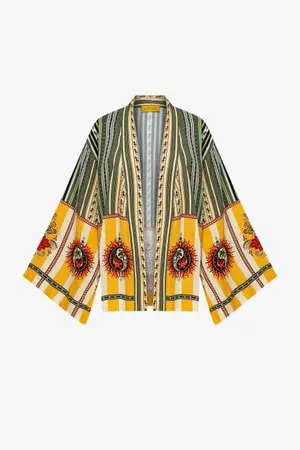 JE TE VEUX Sun Printed Desert Echo Kimono