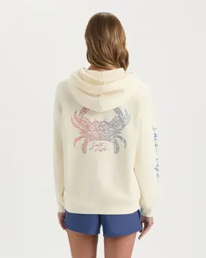 SALT LIFE Crab Bay Hoodie - Ivory