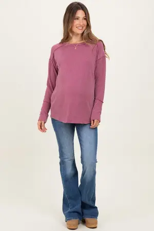 PINKBLUSH Maternity Flare Jeans - Blue