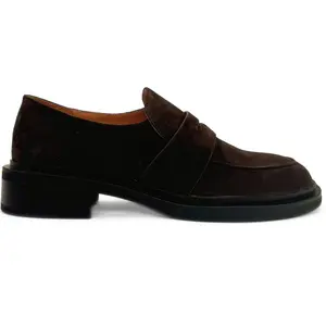 AMIE RAFA Suede Loafer - Brown