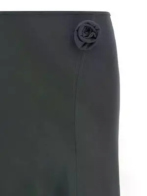 Coperni Flower Slit Midi Skirt - Grey