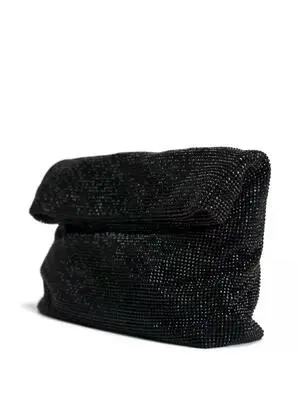 TWENTY FOURHAITCH Beaded Ruched Clutch