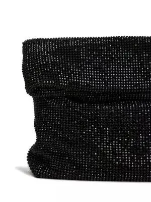 TWENTY FOURHAITCH Beaded Ruched Clutch