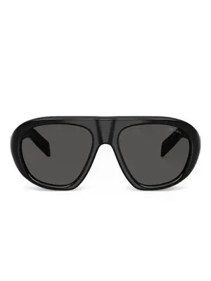 Prada Wrap-frame Tinted Sunglasses - Black