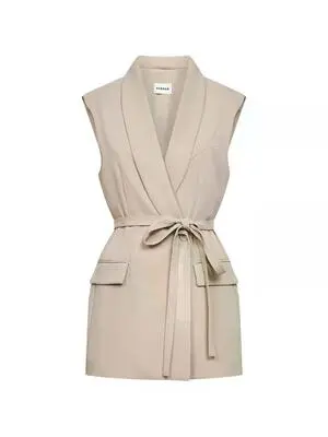 P.a.r.o.s.h Belted Sleeveless Top - Neutrals