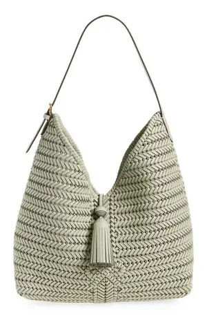 ANYA HINDMARCH Neeson Tassel Leather Hobo Bag