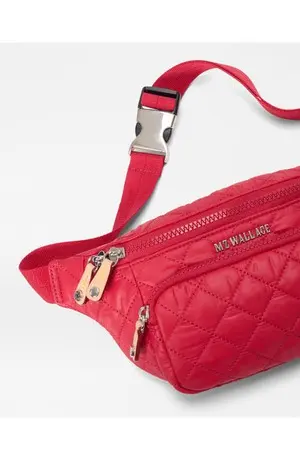 Mz Wallace Small Metro Quilted Nylon Sling Bag - Apple