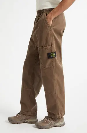 Stone Island Garment Dye Cotton Cargo Pants