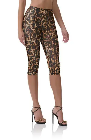AFRM Gianna Leopard Print Crop Leggings