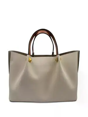 Valentino Garavani Logo-appliqué Tote - Neutrals