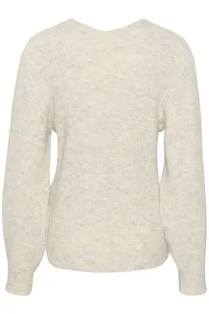 SOAKED IN LUXURY Slrakel V-neck Rib Knit Pullover