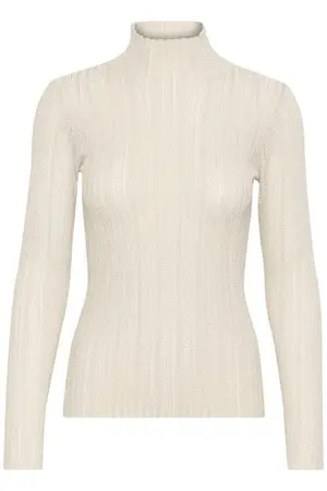 SOAKED IN LUXURY Sllaisa Metallic Turtleneck Pullover - Silver