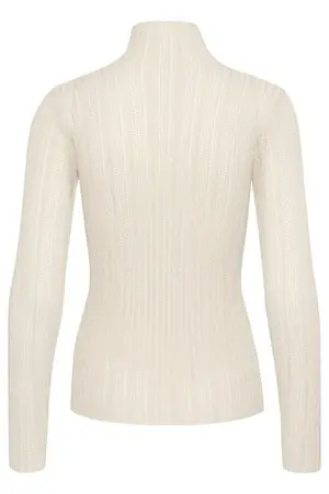 SOAKED IN LUXURY Sllaisa Metallic Turtleneck Pullover - Silver