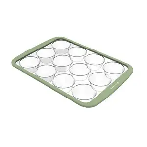 HENNING LEE Look And Cook Clear Silicone 12-cup Muffin Pan - Moss
