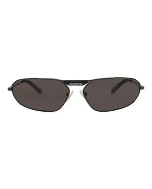 Balenciaga Shieldframe Metal Sunglasses - Grey Grey Grey (bb0245s/30013528/001)