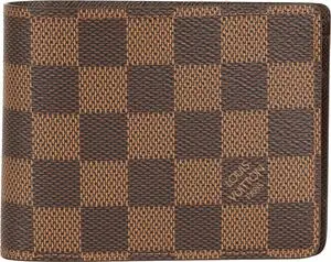 LOUIS VUITTON Ple Wallet Damier Ebene Brown - Multicolor
