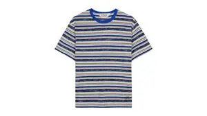 BRAIN DEAD Toni Stripe Tshirtin - Blue
