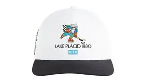 Kith Olympics Heritage Lake Placid Nylon Bay Snapback - White/black