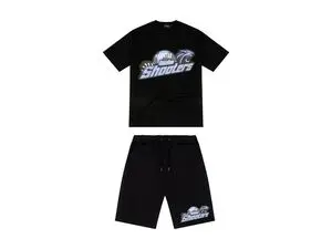 Trapstar Shooters Short Set - Black/ice 2.0