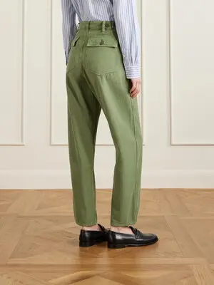 Polo Ralph Lauren Cotton-twill Straight-leg Trousers - Green